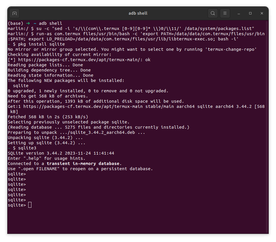 adb shell加载termux环境 | 狂人日记